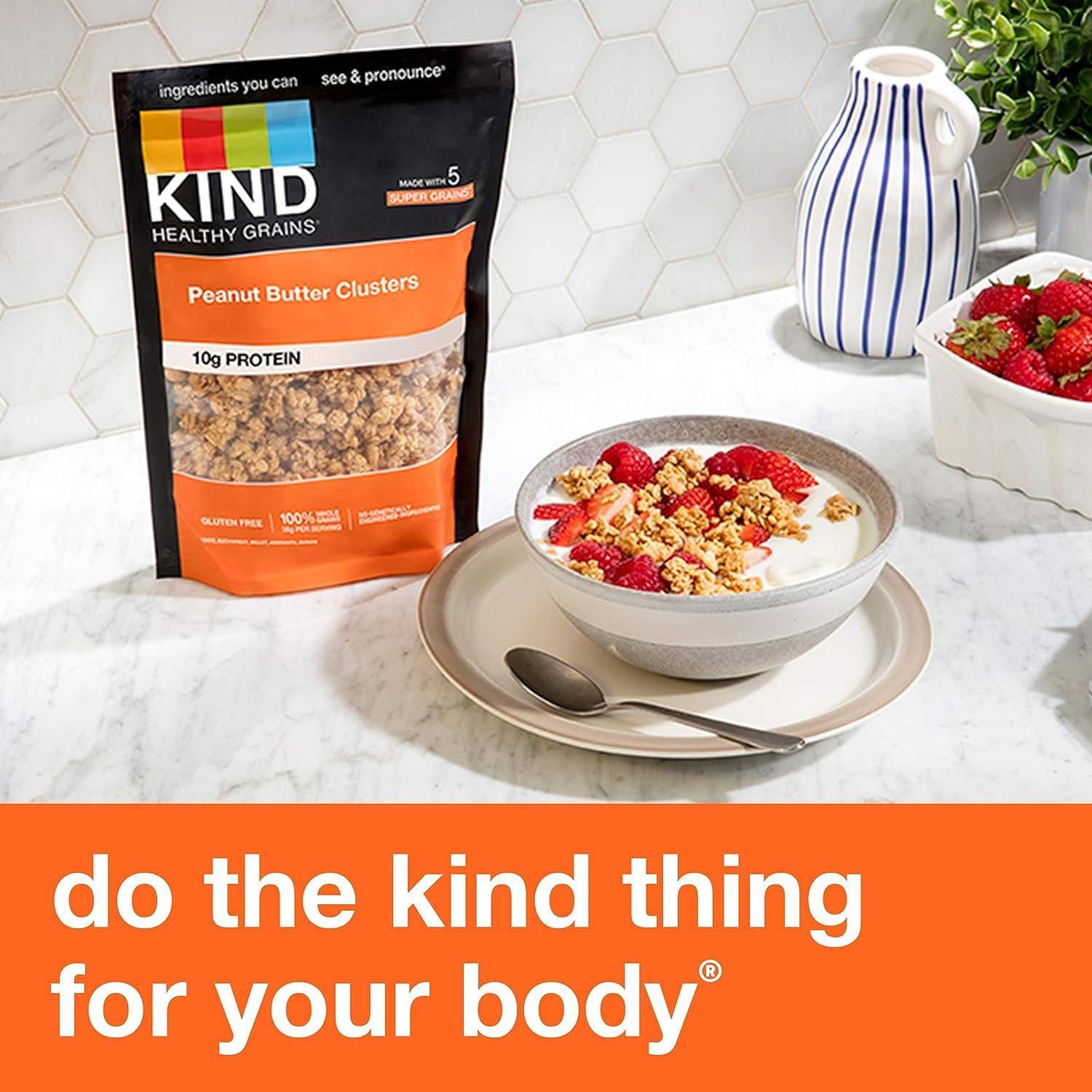KIND Peanut Butter Granola Clusters - 10g Protein, 6 Count | Gluten ...