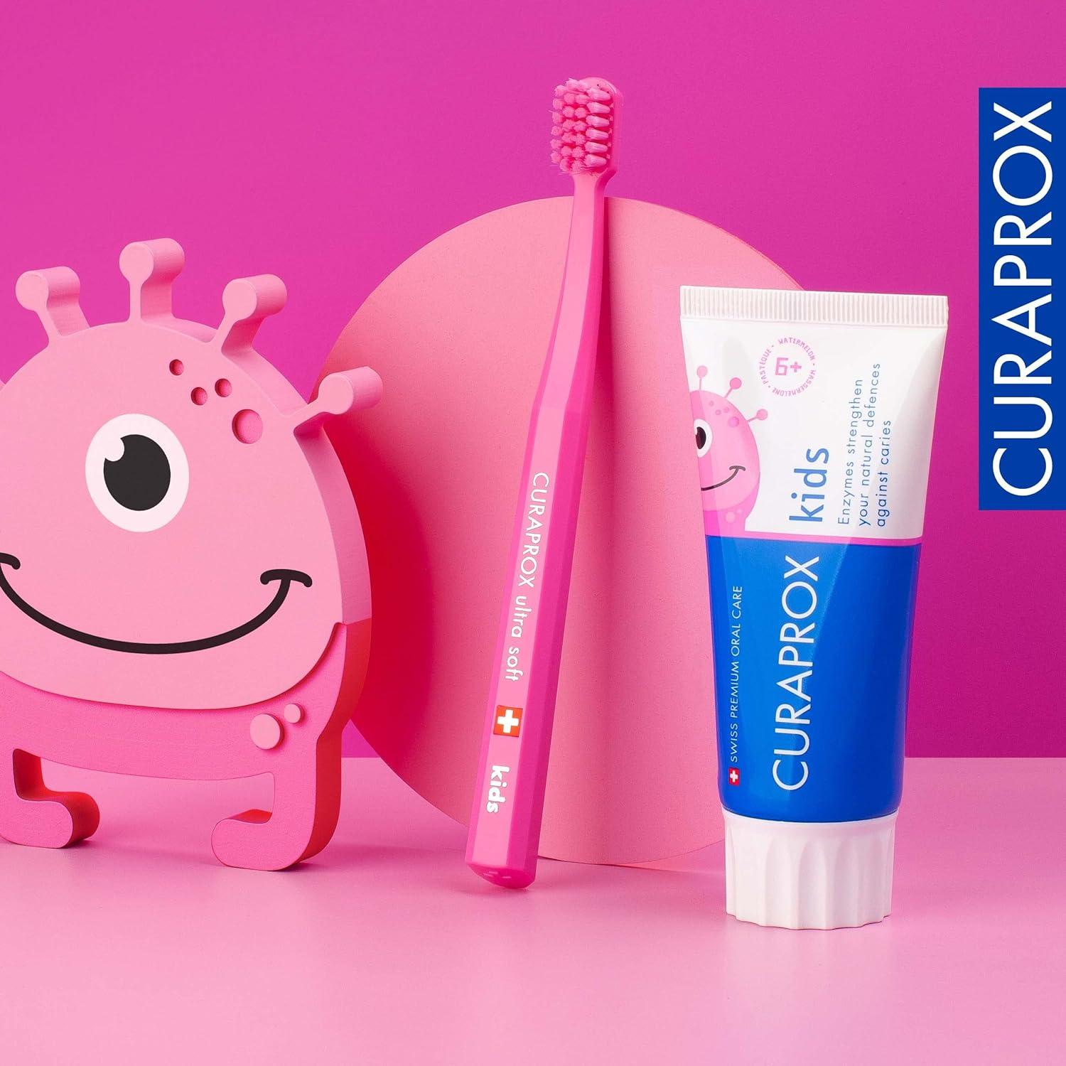 Curaprox Children's Watermelon Toothpaste - Fresh & Fruity Flavour for Kids 6 Years + - 60ml ...