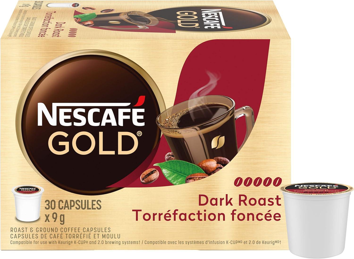 Nescafe Gold Dark Roast Roast & Ground Coffee Capsules 30x9g | Buy Now ...