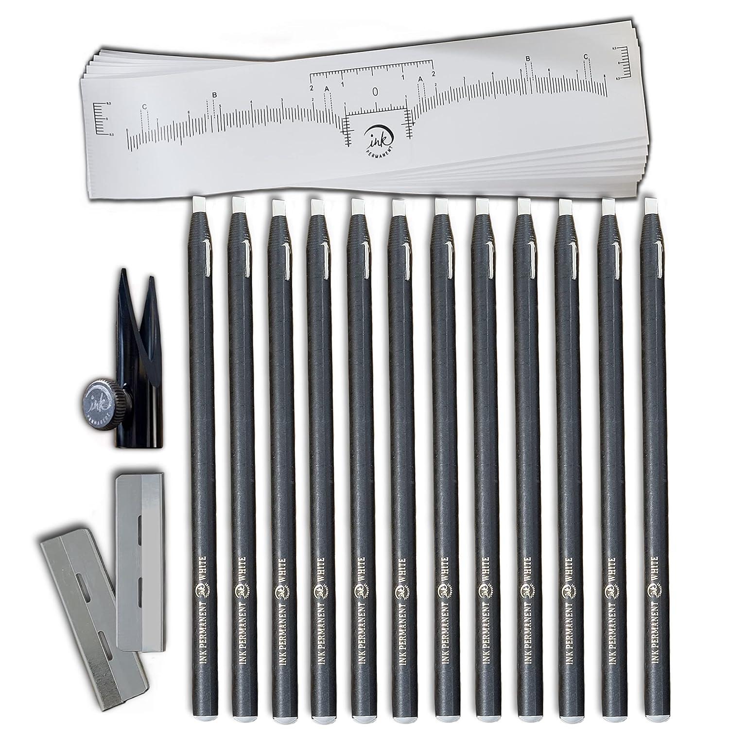 12 Pack Brow Mapping Pencil Set for Microblading - Permanent Makeup Kit ...