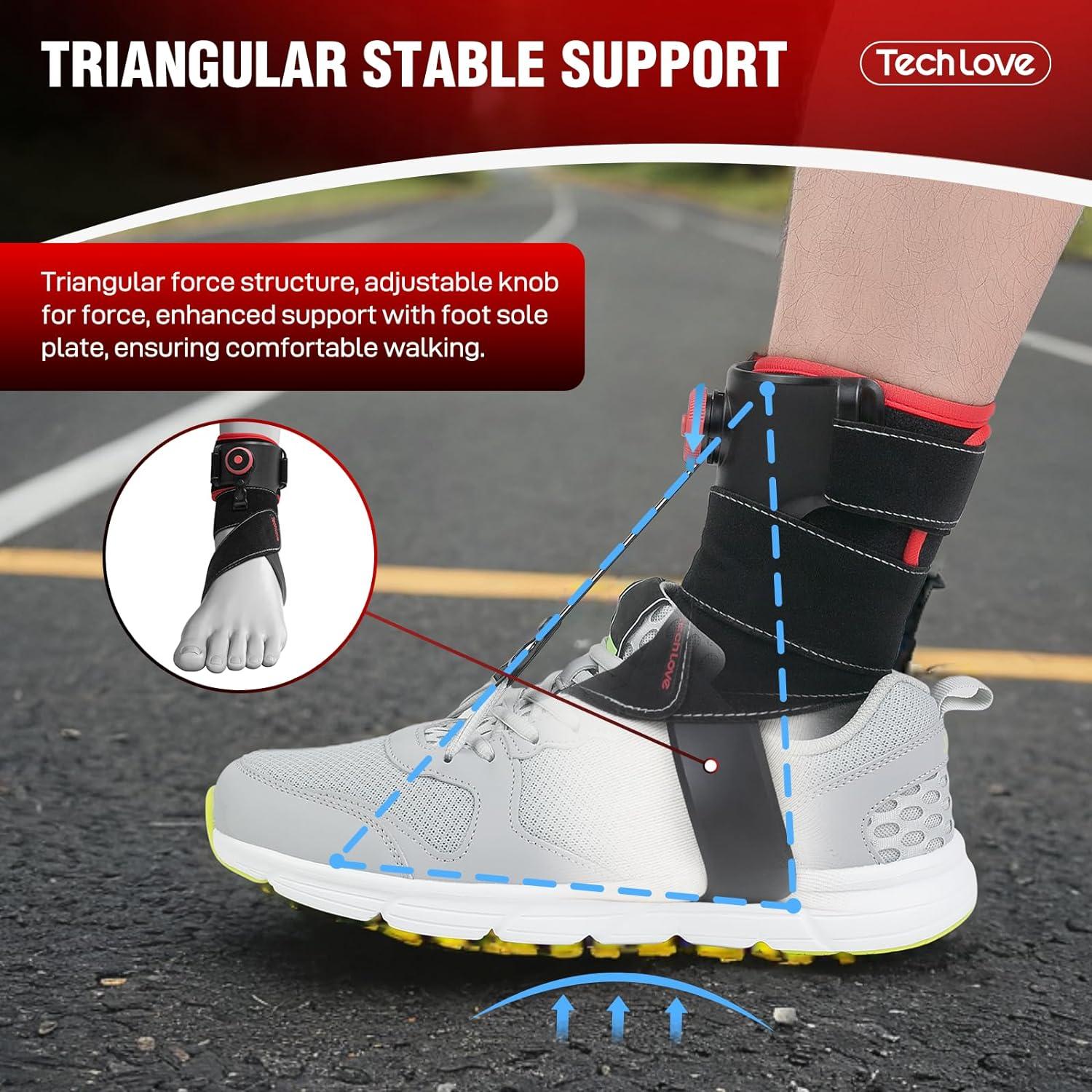 Tech Love AFO Foot Drop Brace | Adjustable Orthosis for ALS MS Stroke ...