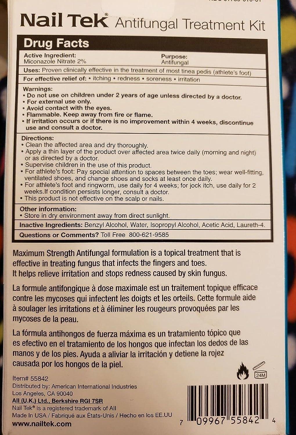 Nail Tek Antifungal Kit - Treats Finger and Toenail Fungus, Conditions ...