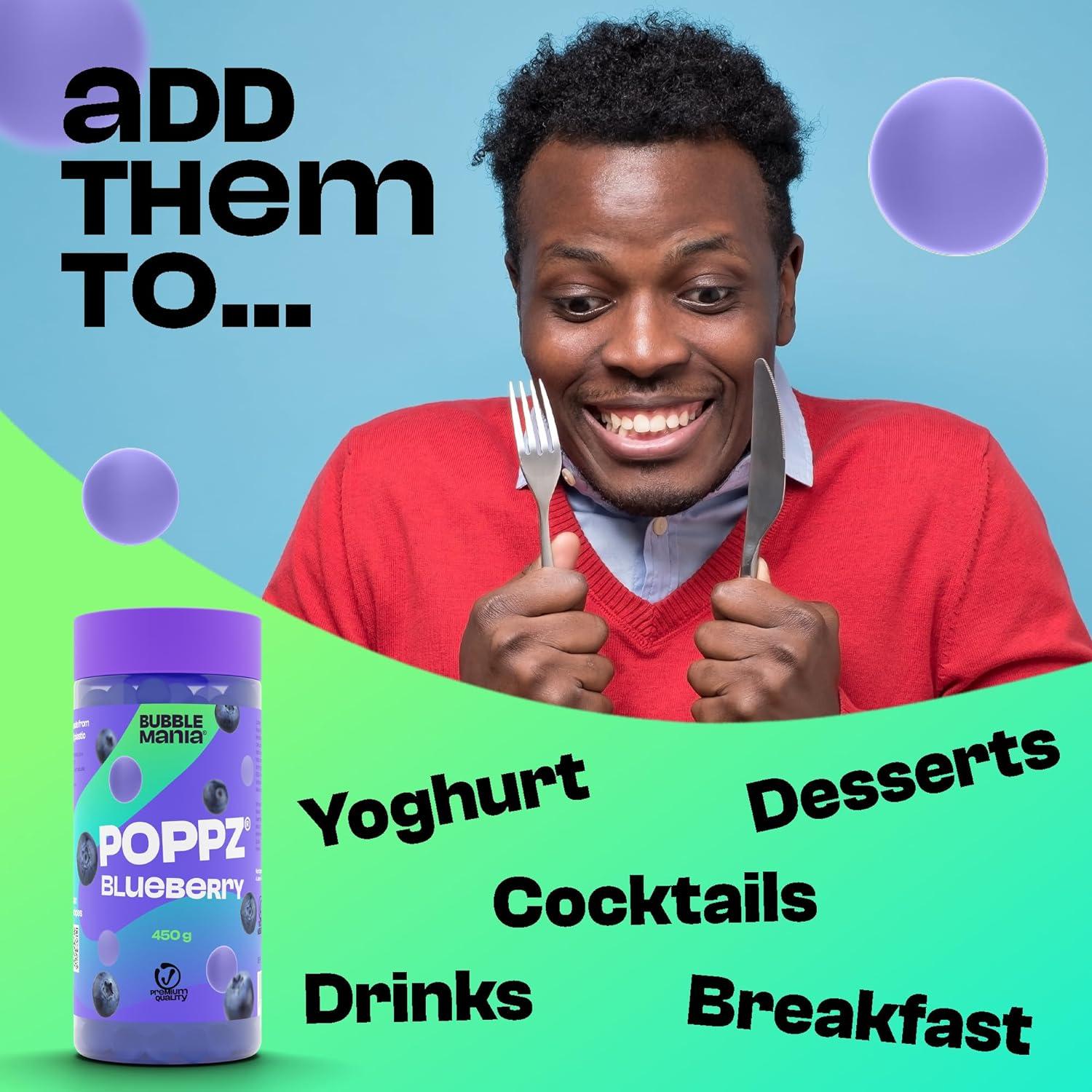 POPZ Popping Boba Fruit Pearls for Bubble Tea - Blueberry Bursting ...