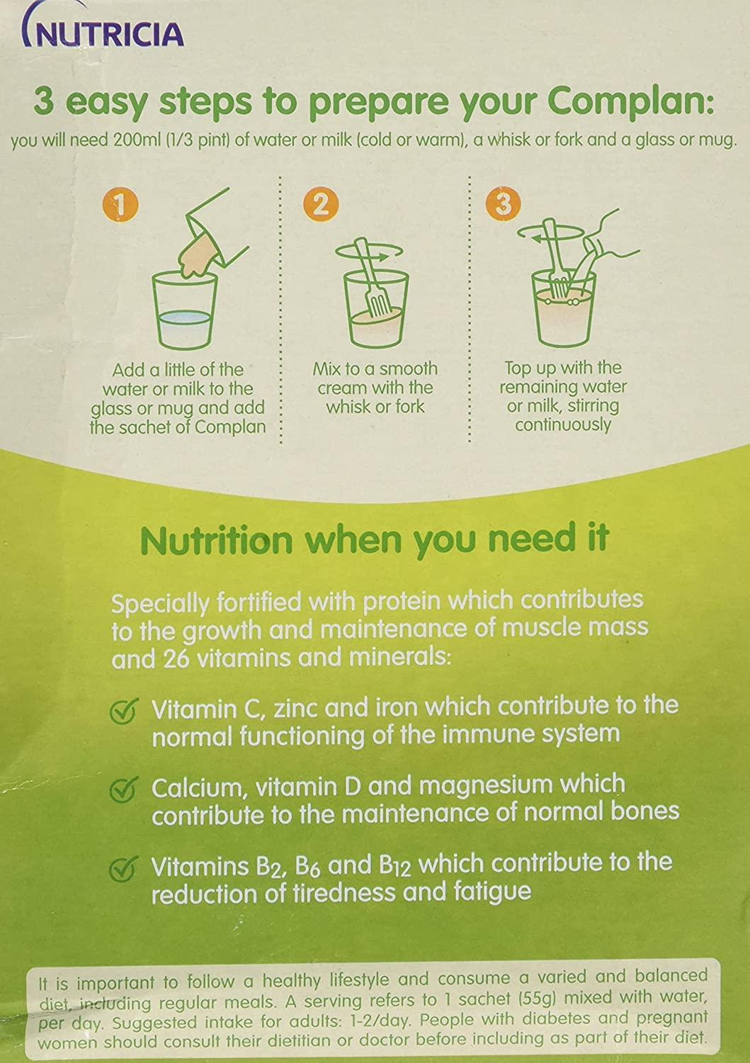 Complan Vanilla 4 Sachets - Nutritious Meal Replacement for Energy ...