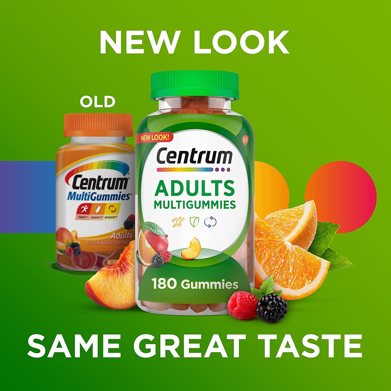 Centrum Multigummies Gummy Multivitamin for Adults - 180 Fruit Flavored ...