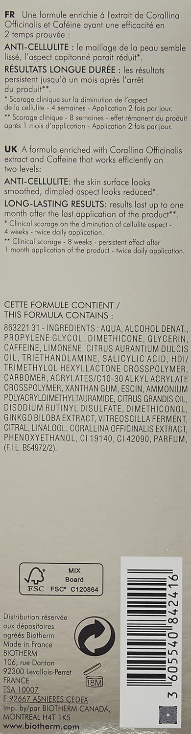 Biotherm Celluli Eraser - Visible Cellulite Reducer Gel for Women 6.76 ...