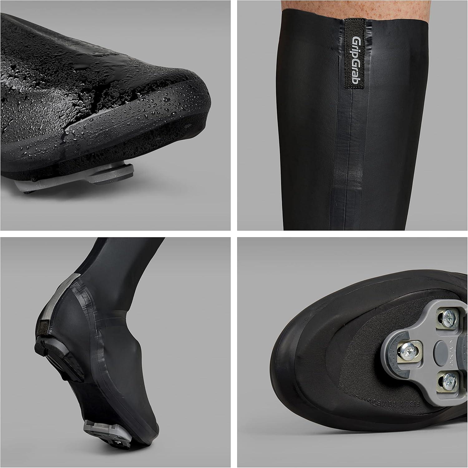 GripGrab AquaShield High Cut Road Bike Rain Overshoes | Zipperless Long ...