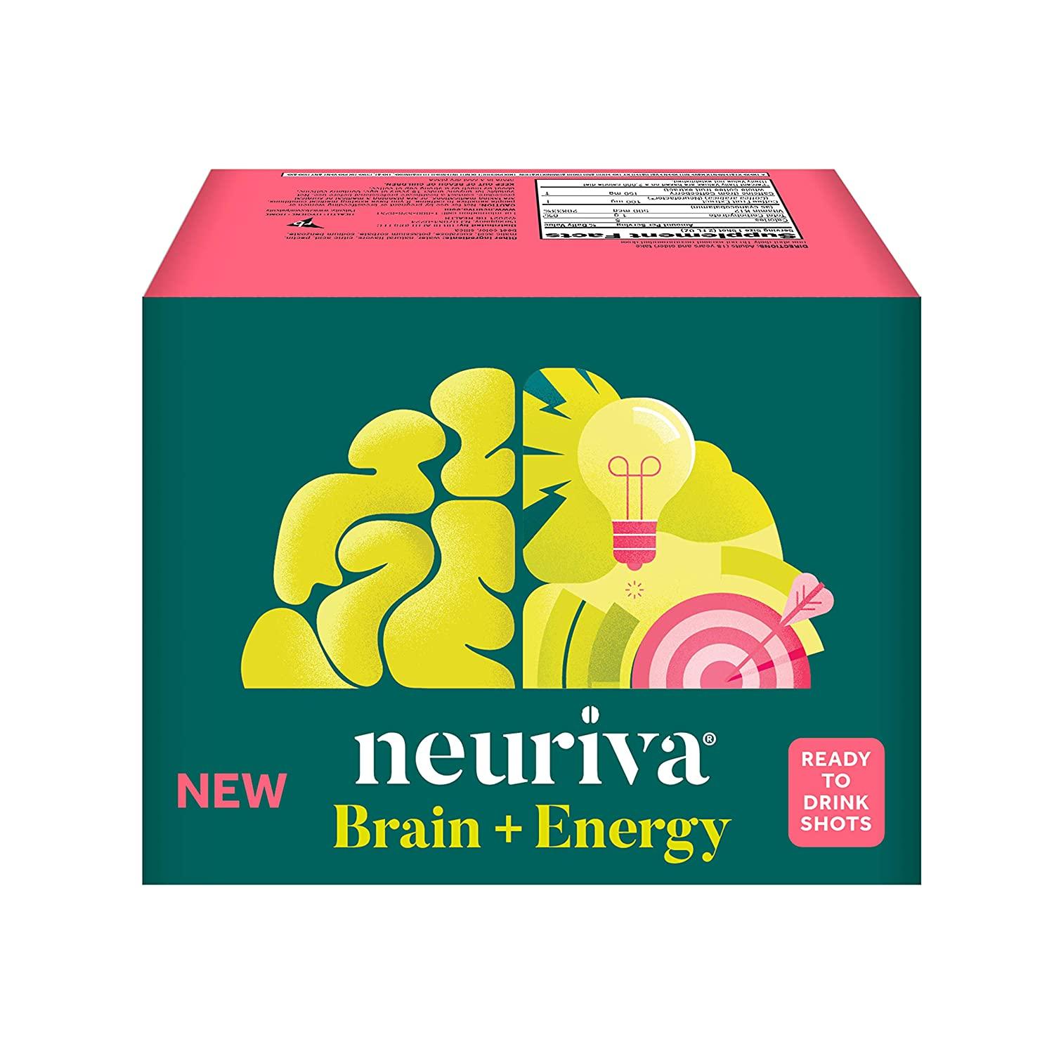 Neuriva Brain + Energy Shots - Nootropic Supplement for Focus & Energy ...