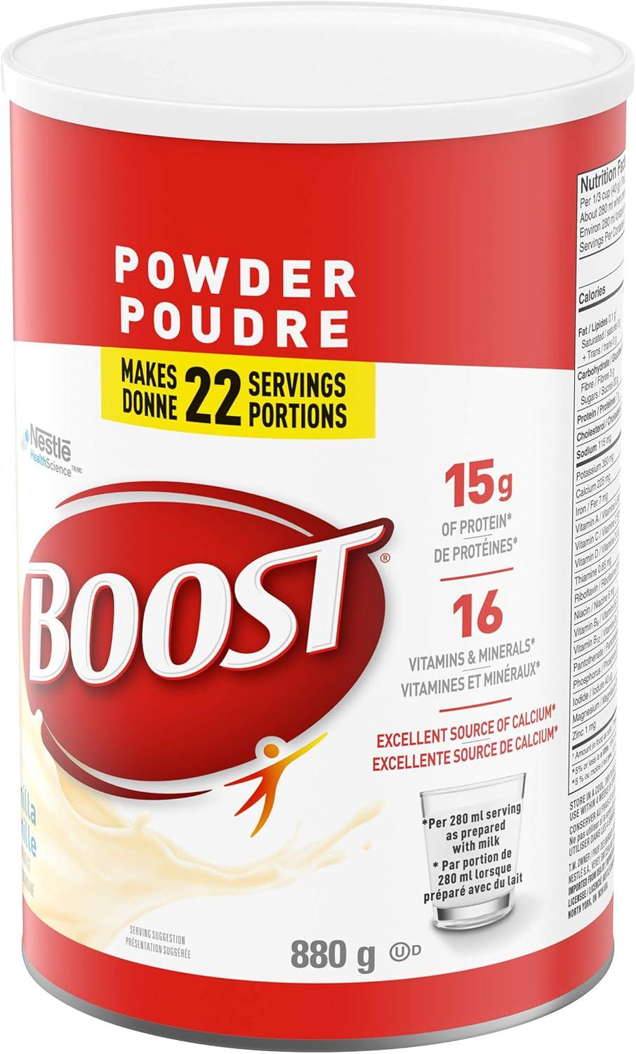 Boost Powder- Vanilla Instant Breakfast Drink Mix 880 g Canister ...