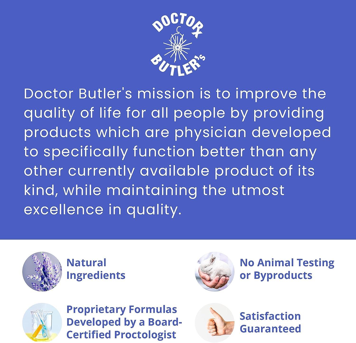 Dr. Butler's Natural Wipes & Hemorrhoid Spray Bundle: Itch Relief ...