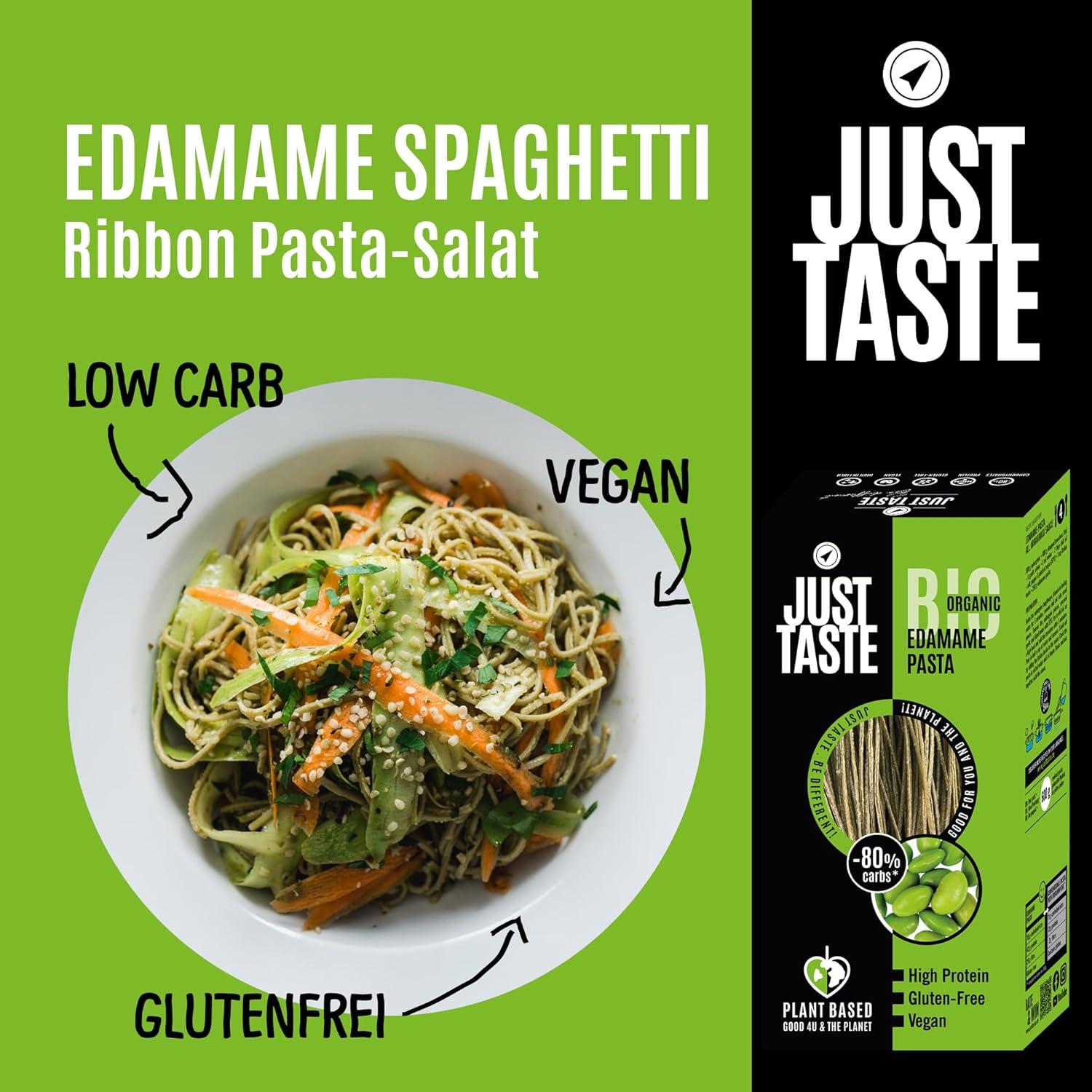 Buy JUST TASTE Edamame Spaghetti - Organic Vegetable Pasta - 250g Pack ...