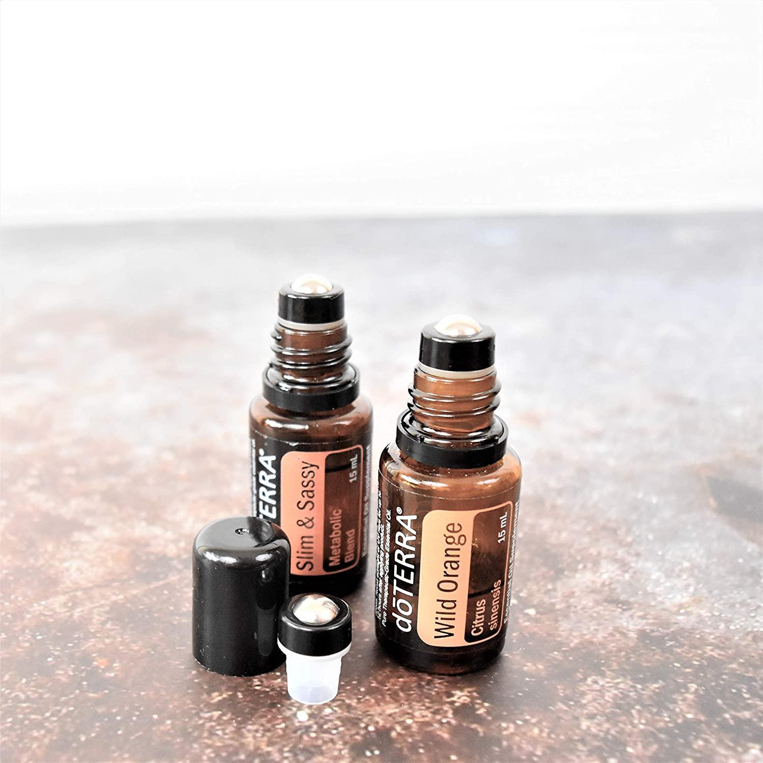 Metal Roller Top Inserts for 5/15ml Essential Oil Bottles - Reusable 12 ...