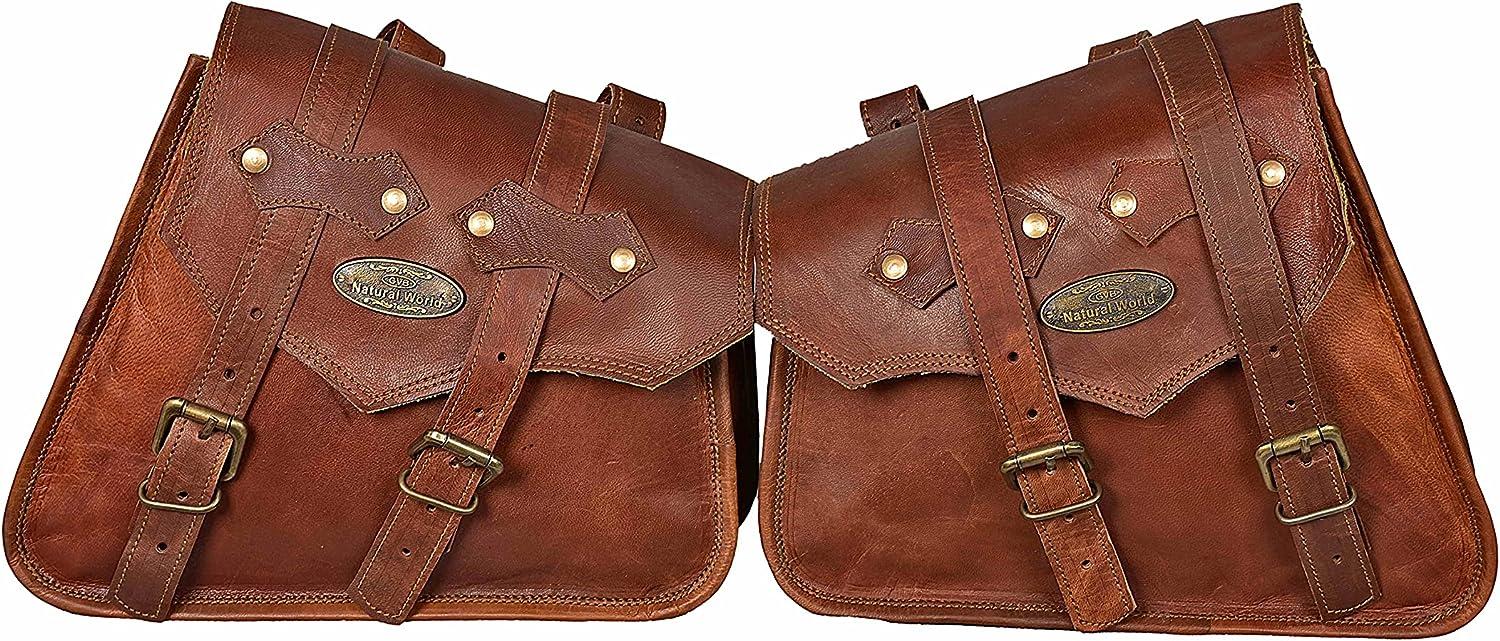 Genuine Vintage Leather Brown Bicycle Bag Set of 3 | Retro Bike Saddle ...
