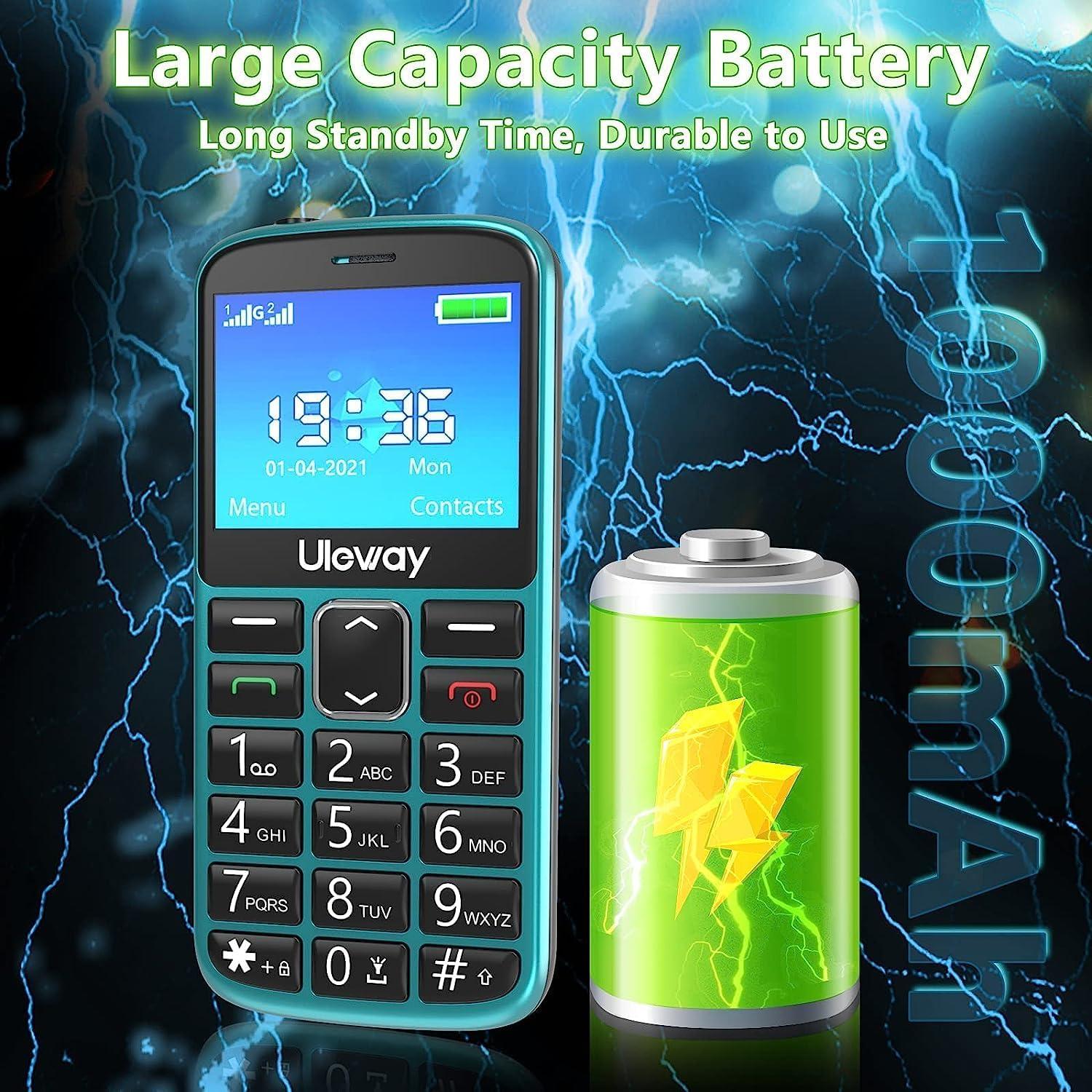 Tosaju Big Button Mobile Phone for Elderly | Unlocked Senior Phone with ...