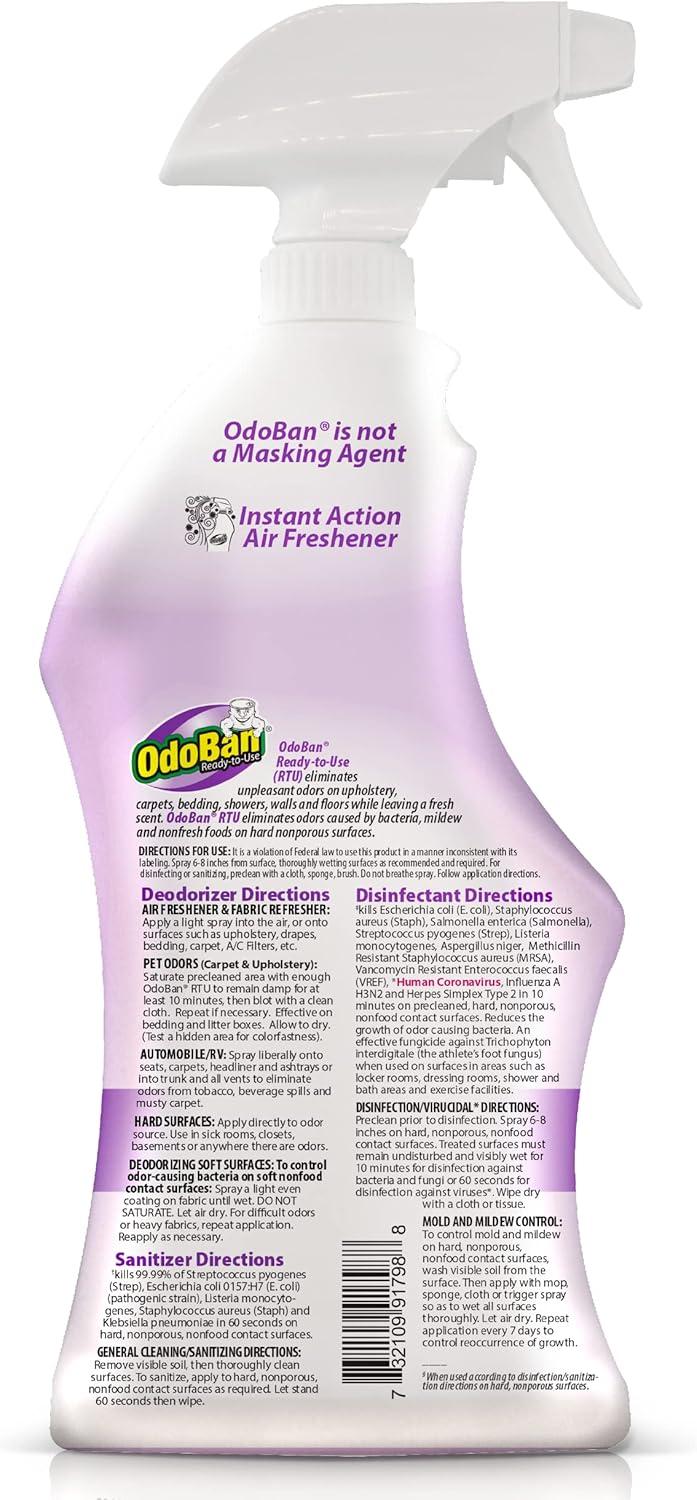 OdoBan Disinfectant & Odor Eliminator Set - 2x32oz Spray & 1 Gallon ...