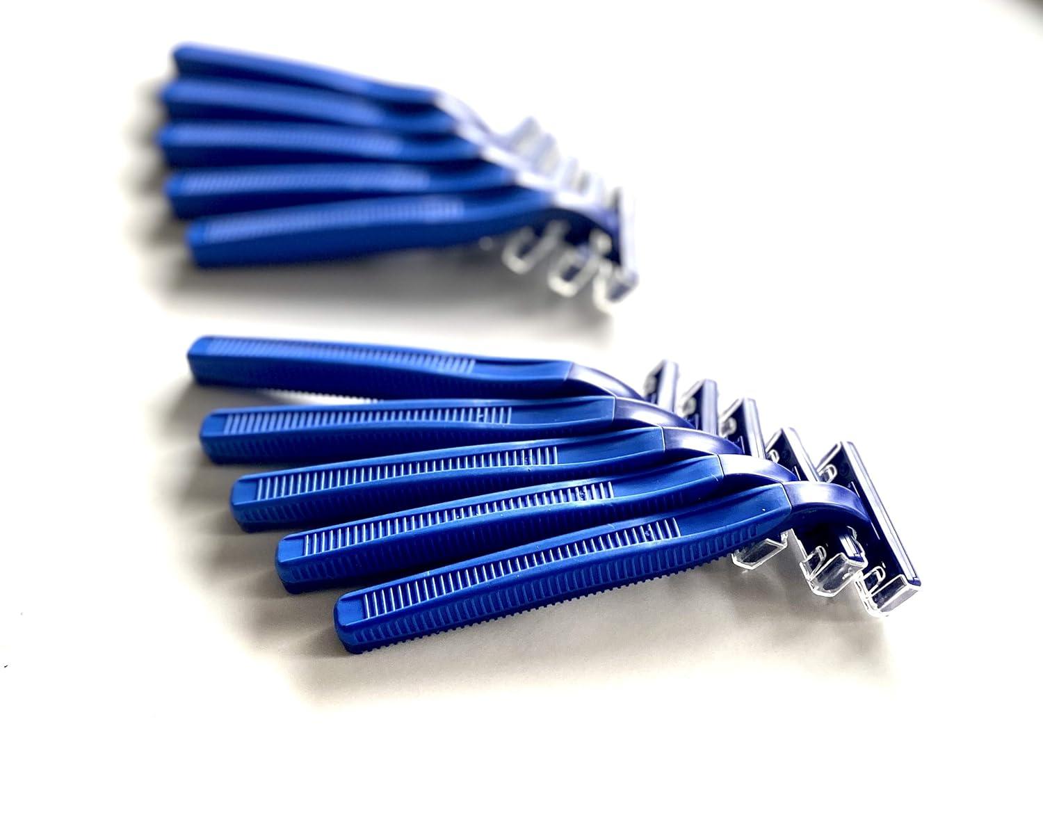 Premium Disposable Razor Blades - 200 Pack Stainless Steel Twin Blade ...