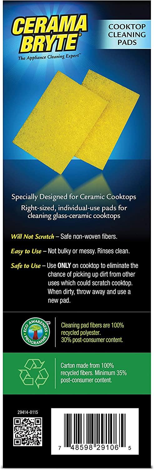 2 Pack Cerama Bryte Ceramic Cooktop Cleaning Pads - 20 Total Pads | Buy ...