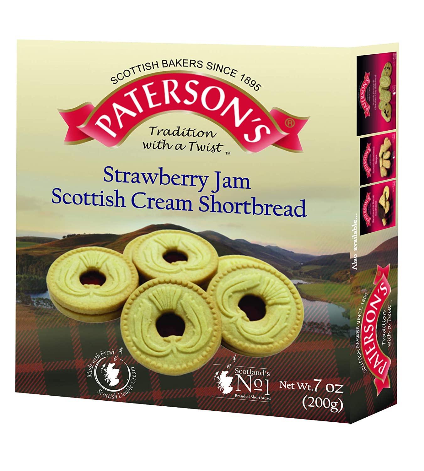 Paterson's Scottish Cream Strawberry Jam Shortbread 200g - Fresh Double ...