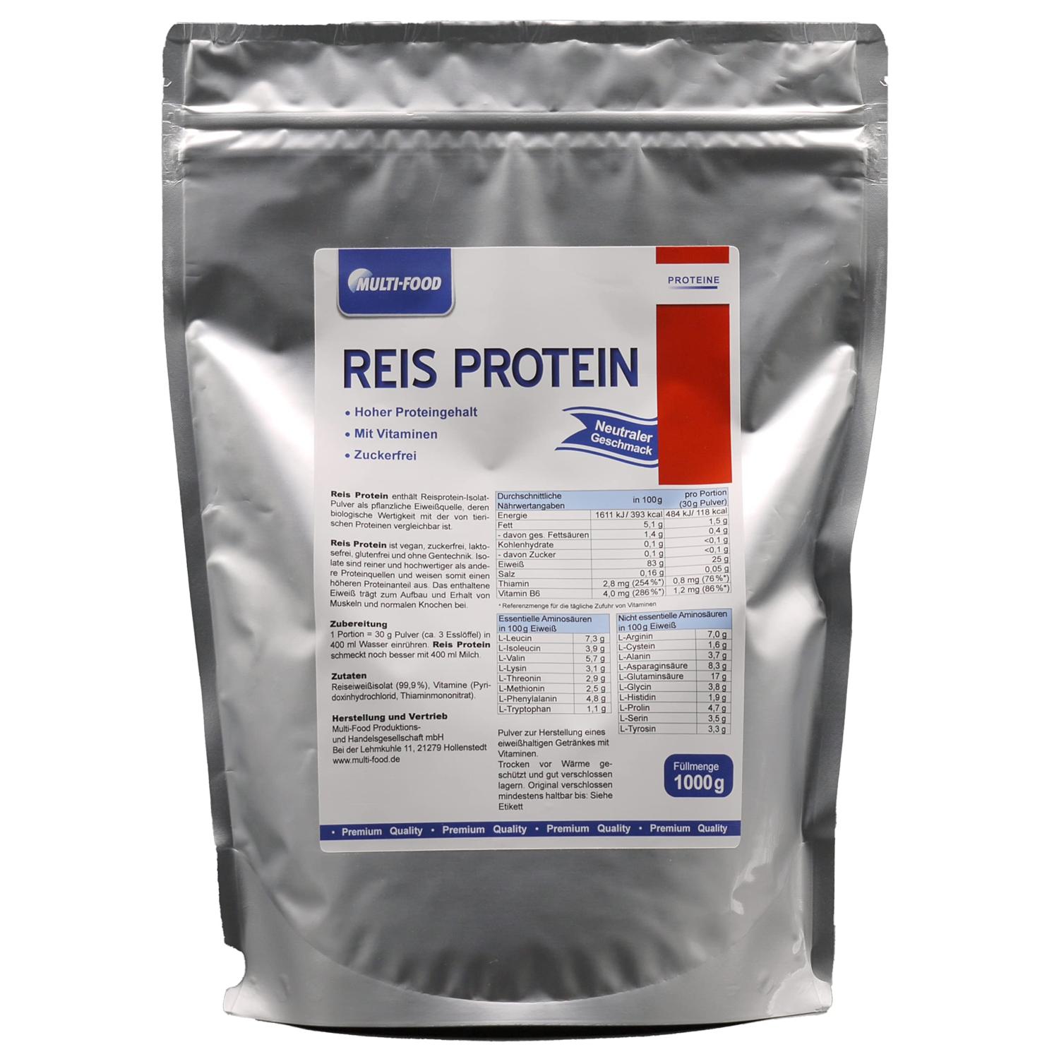 High-Quality Rice Protein Powder - 1000g | Vegan Neutral Flavor | International Shipping | Buy ...
