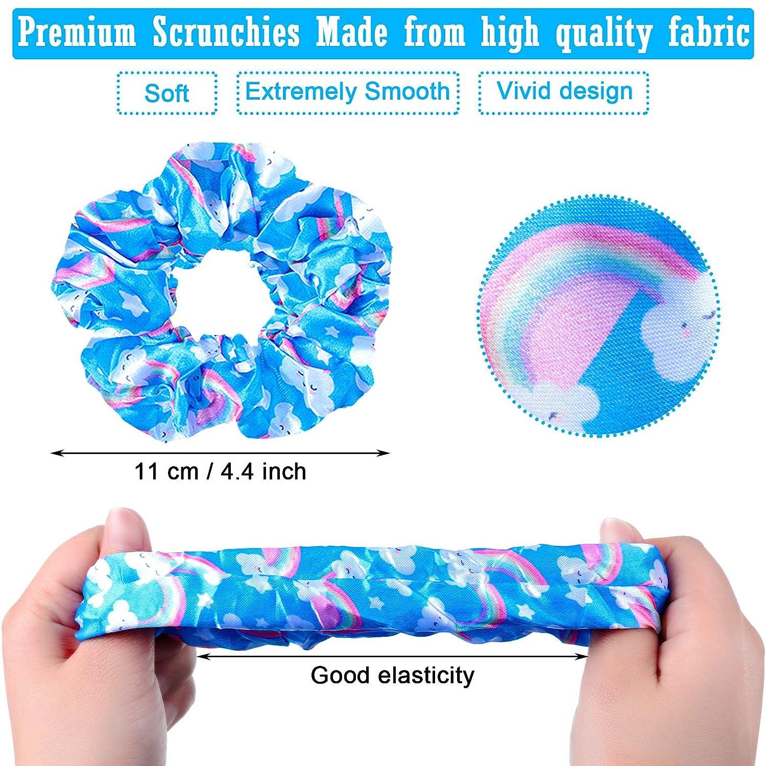 30 Cute Fruit Print Hair Scrunchies for Women, Girls, and Kids ...