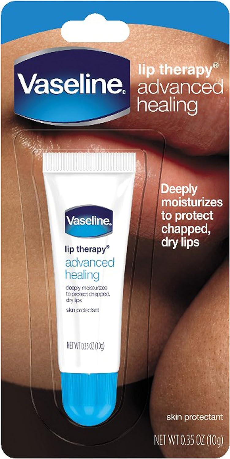 Vasel Lip Therapy Tube 10g - Pack of 4 | Moisturizing Lip Balm Set