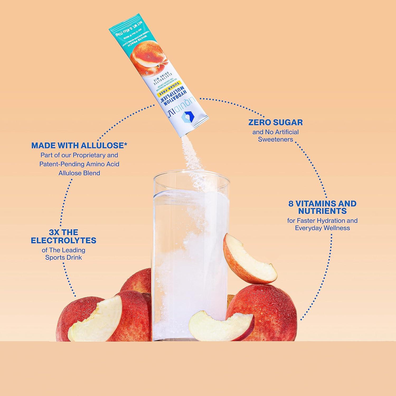Liquid I.V. Sugar-Free Hydration Multiplier - White Peach | Non-GMO ...