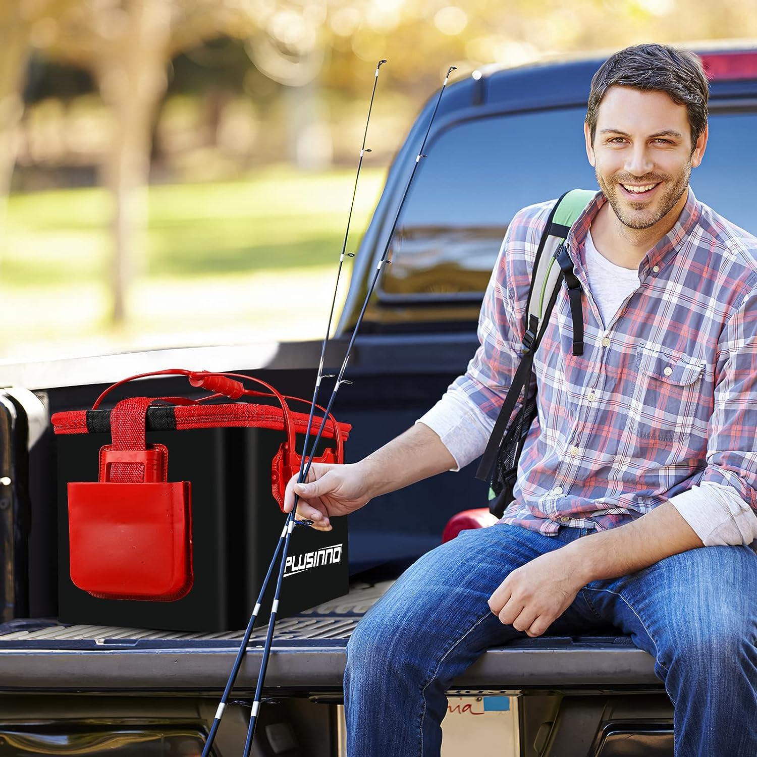 Foldable Fishing Bucket 6Gal/23L - Portable Live Bait Container for ...