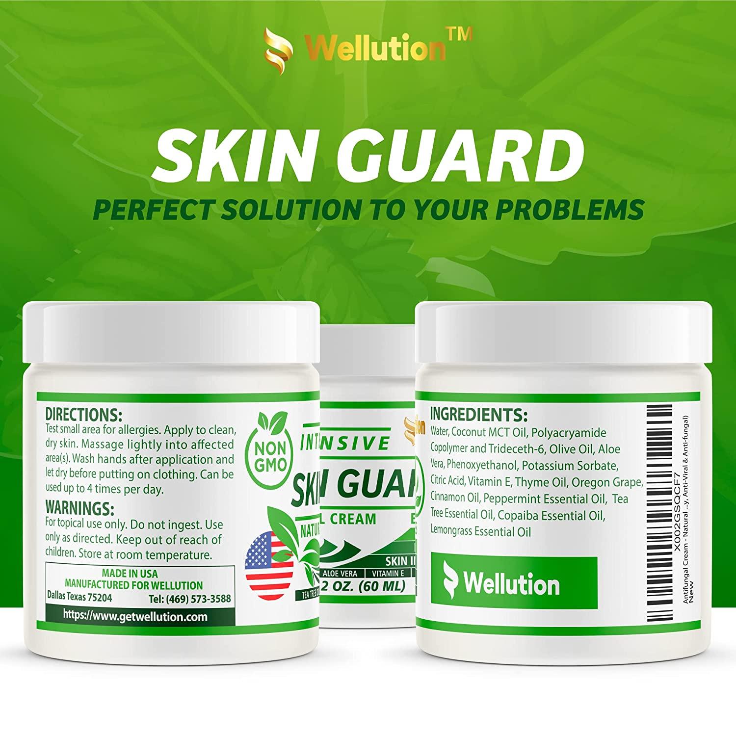 Wellution Skin Guard Cream with Tea Tree Oil, Aloe Vera & Vitamin E ...