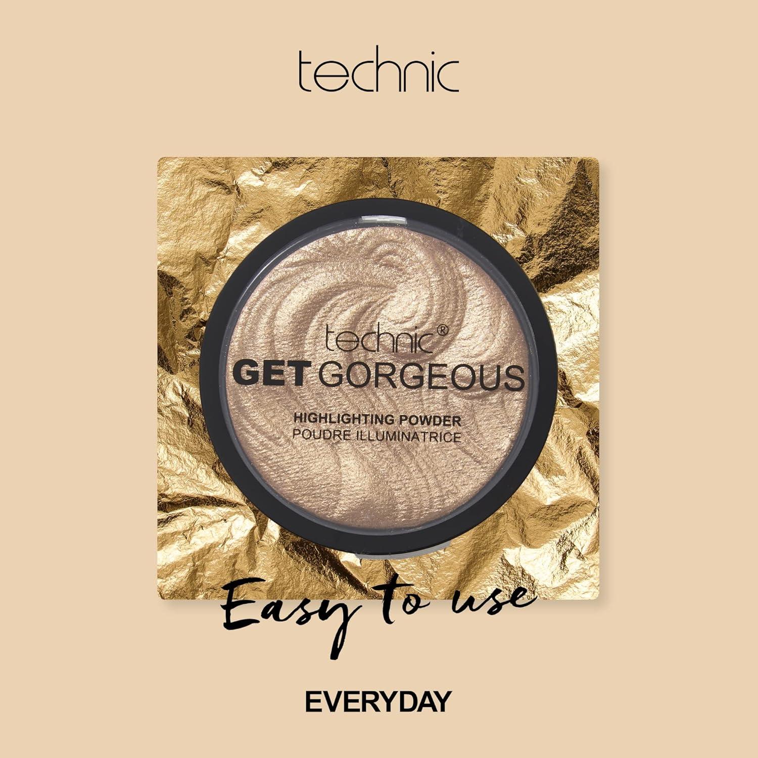 Technic Get Gorgeous Highlighting Powder - 24CT Gold Shimmer Face ...