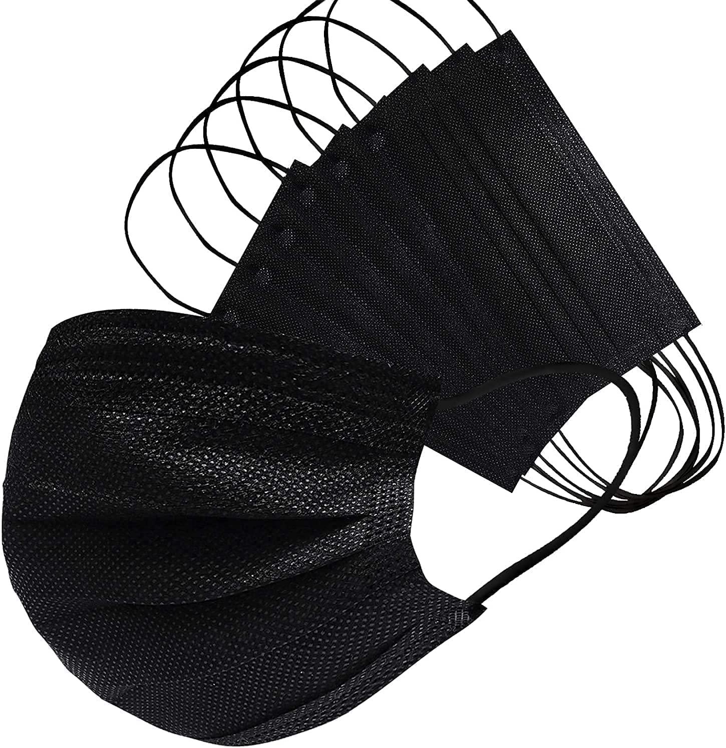 500-Pack Liberty Masks | Made in USA | Black 3-Ply Disposable Face ...