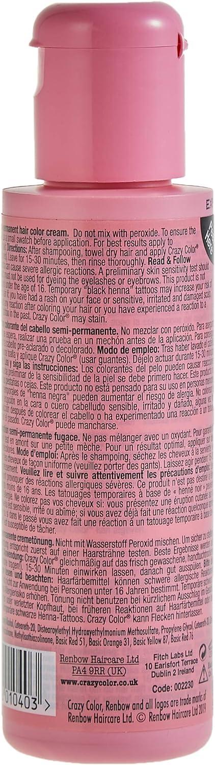 Renbow Crazy Color Vermillion Red Semi-Permanent Hair Dye 100ml - Pack ...