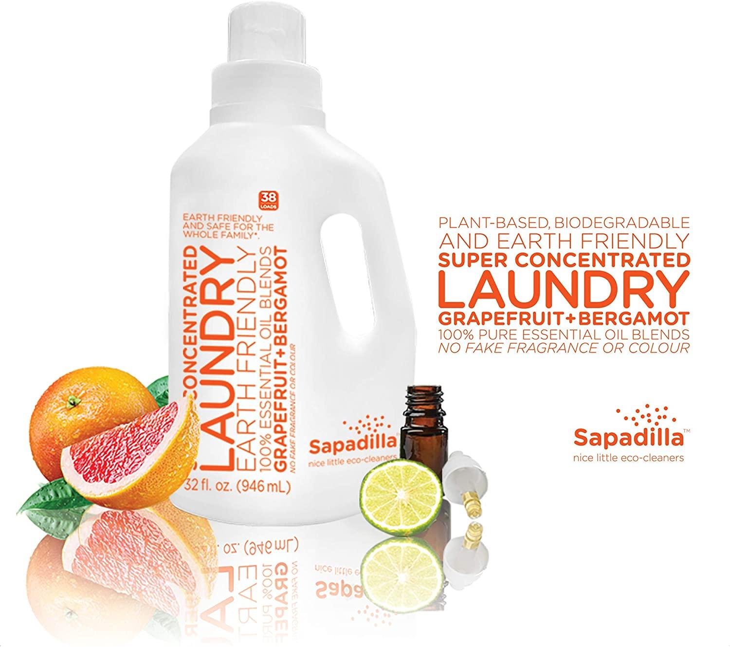 Sapadilla Grapefruit + Bergamot Biodegradable Laundry Detergent - 32 oz ...