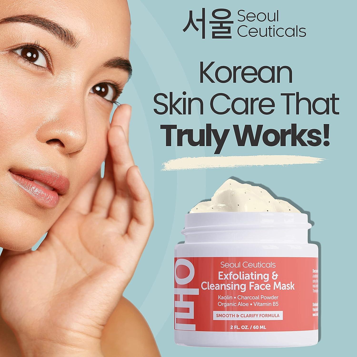 Korean Skin Care Exfoliating Cleansing Mask Cream with Kaolin Clay ...