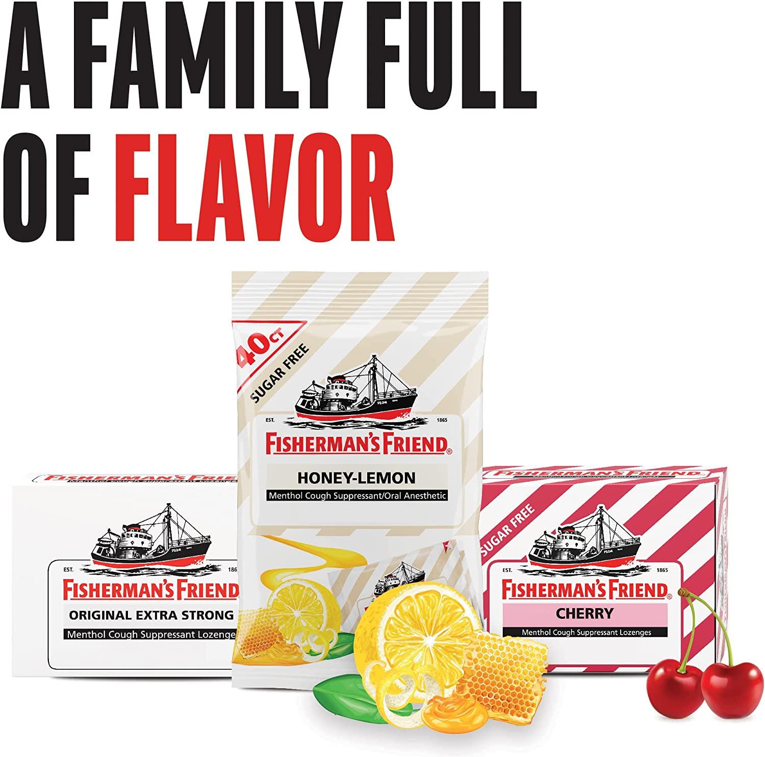 Fisherman's Friend Cough Drops - Original Extra Strong Menthol Lozenges ...