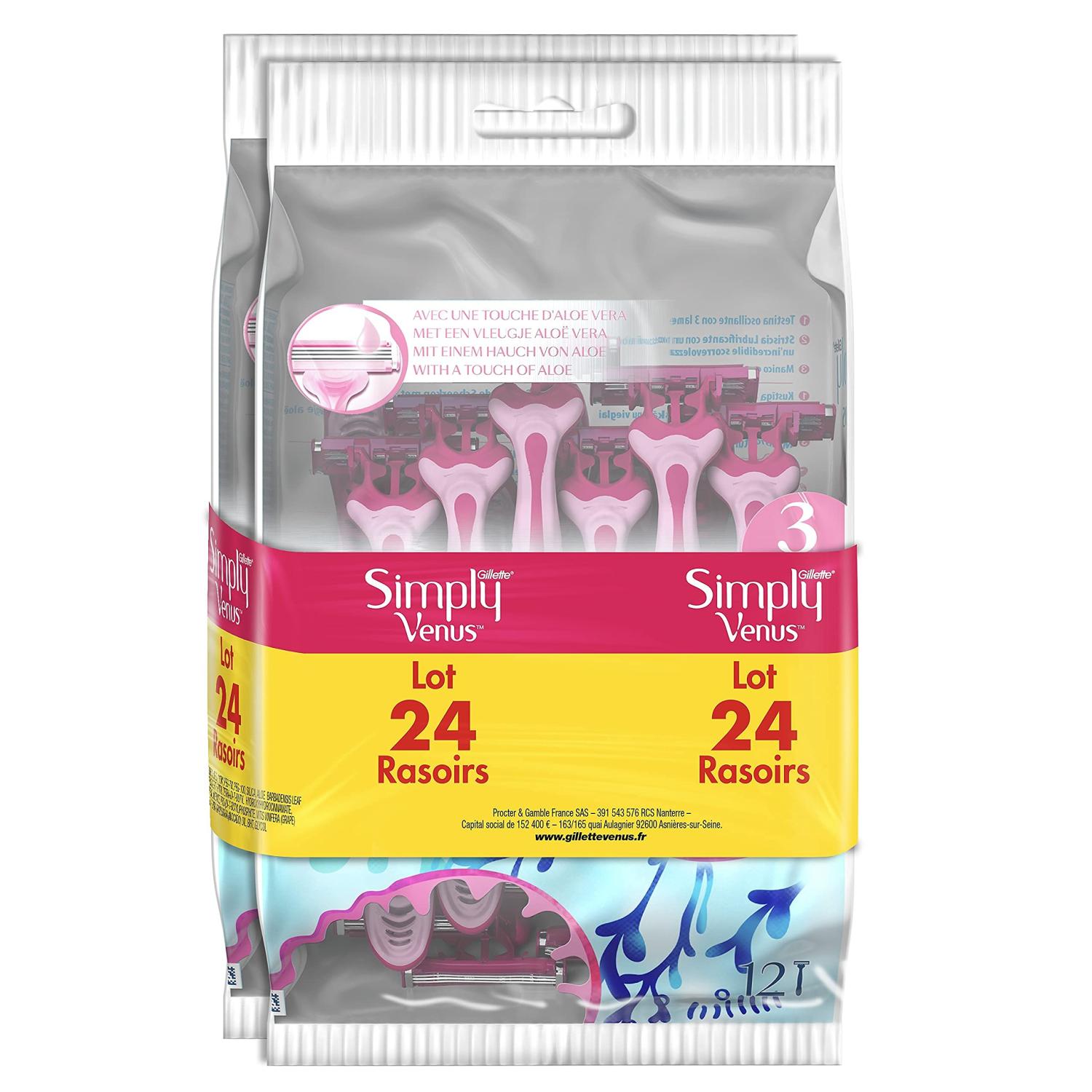 Buy Gillette Venus Simply Venus 3 Disposable Razors for Women - Smooth ...