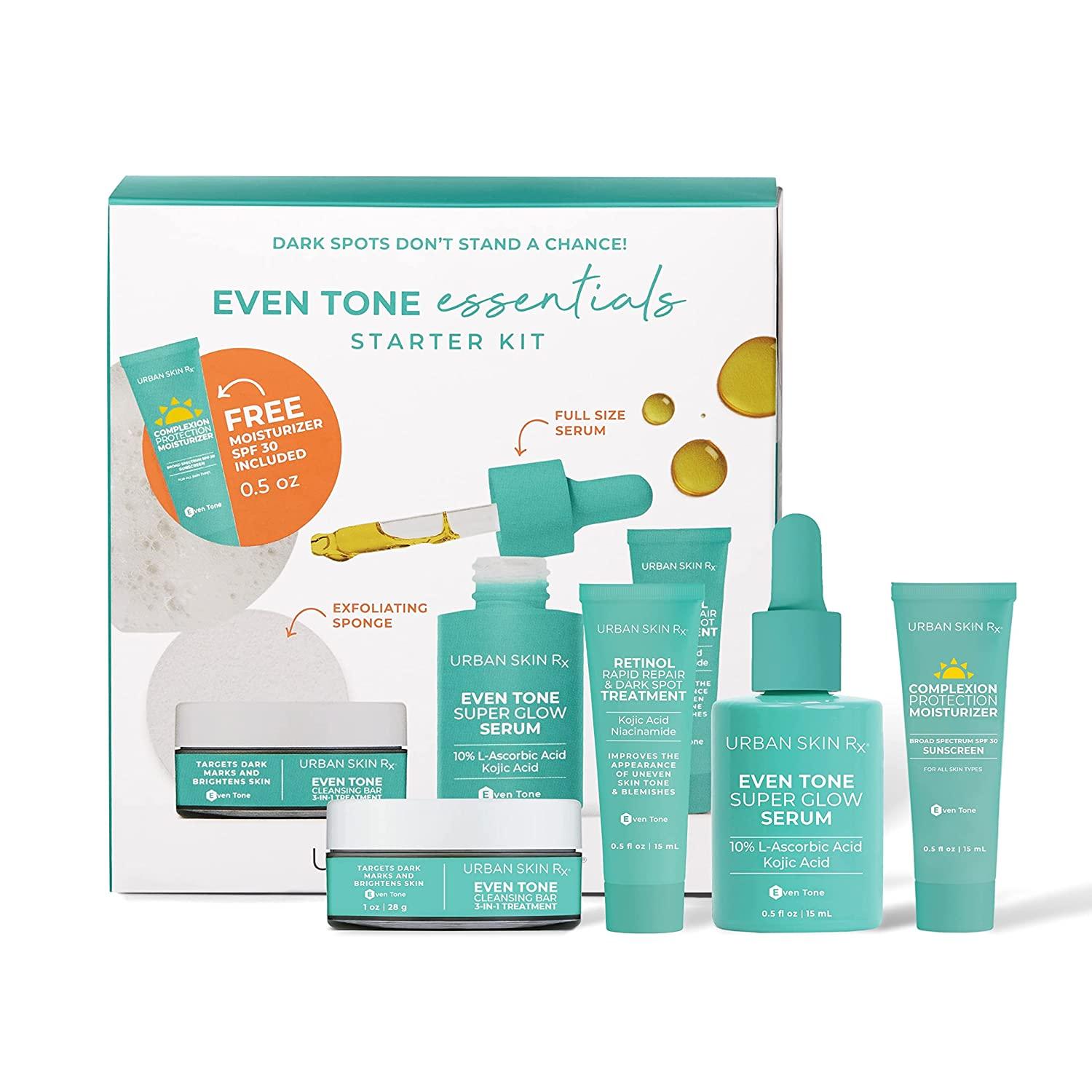 Urban Skin Rx Even Tone Essentials Starter Kit - Daily Regimen for ...