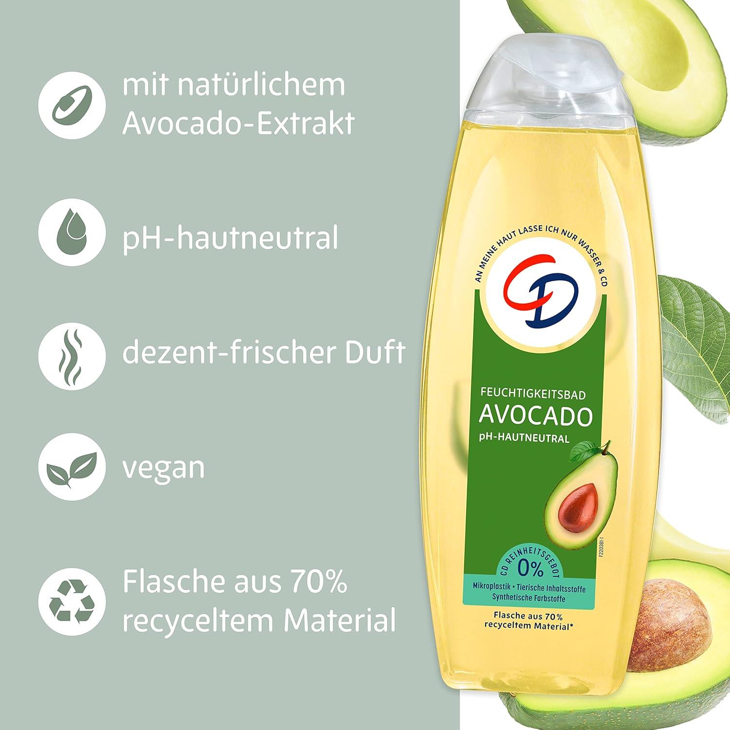CD Moisture Bath 'Avocado' 500ml - Vegan Moisturizing Bath Additive ...