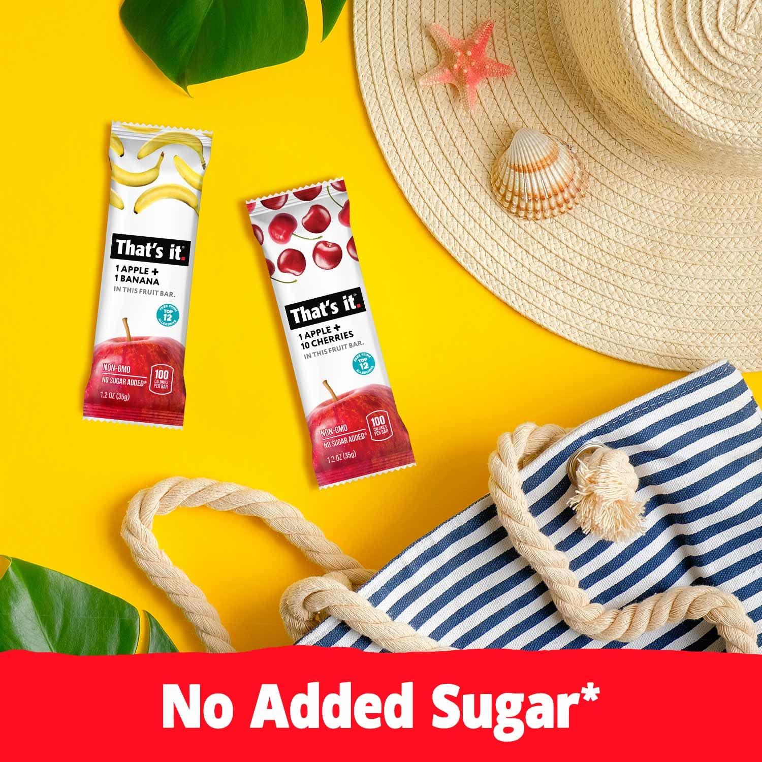 Variety Pack-1 Natural Fruit Bars | High Fiber Vegan & Gluten Free ...