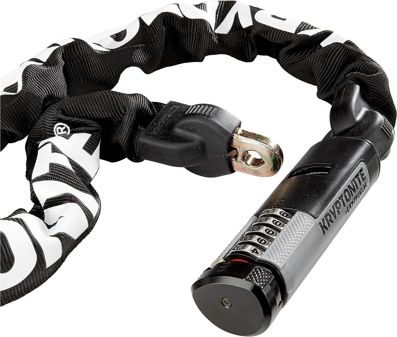Kryptonite Kryptolok 912 9.5mm Combo Chain Bike Lock - Black | Durable ...