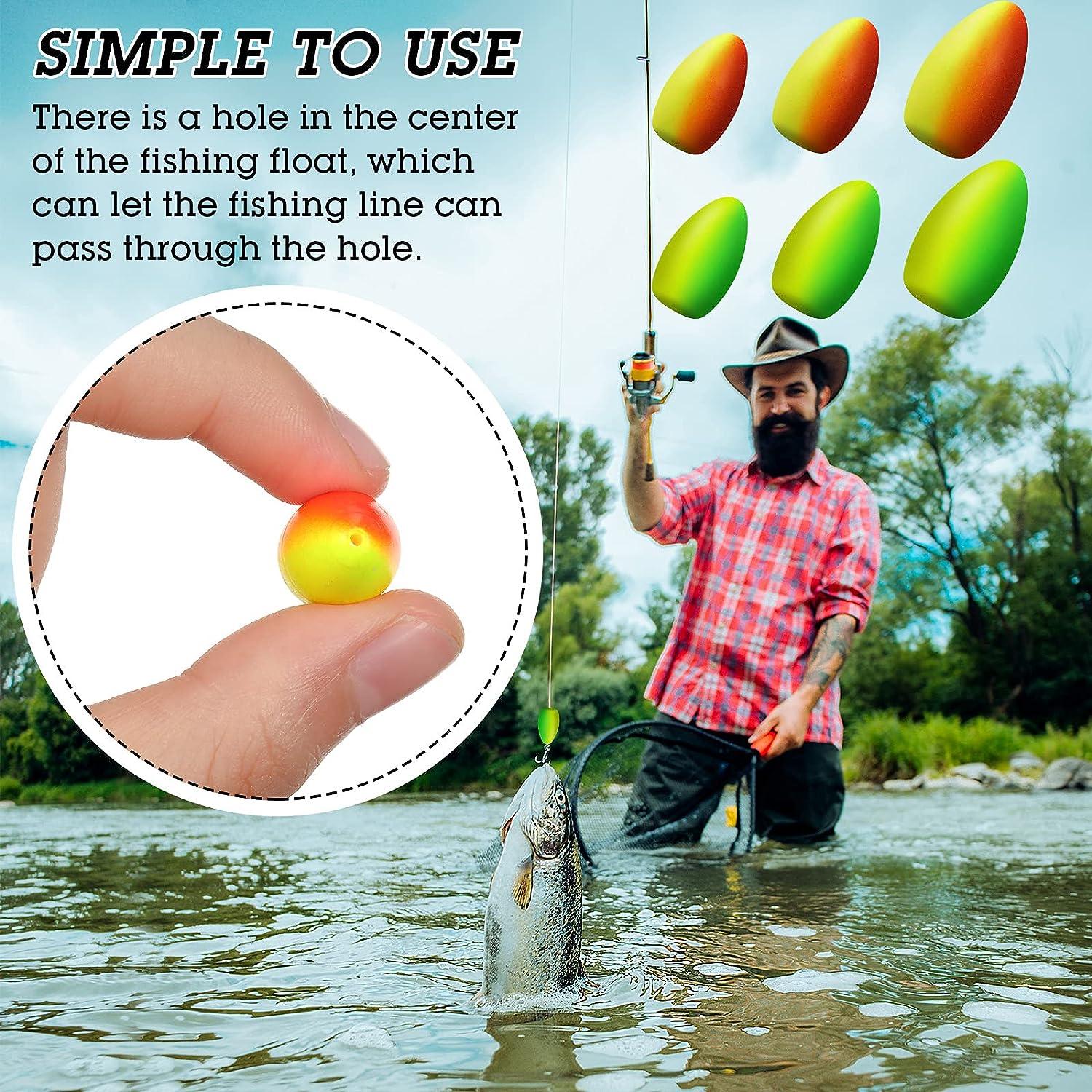 Skylety 60 Pieces Foam Bullet Fishing Snell Rig Floats for Trout ...