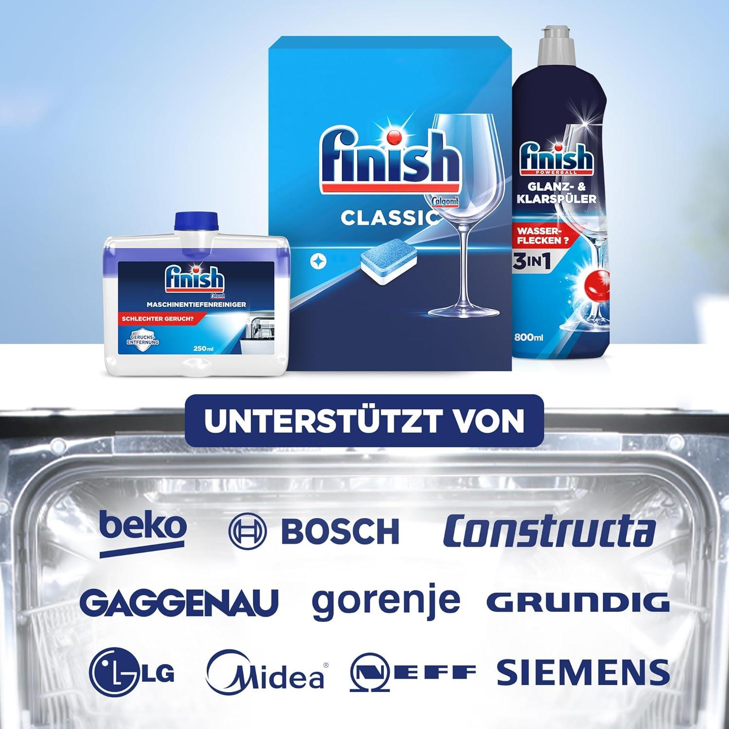 Finish Classic Dishwasher Tabs | Phosphate-Free Dishwashing | 125 Tabs ...