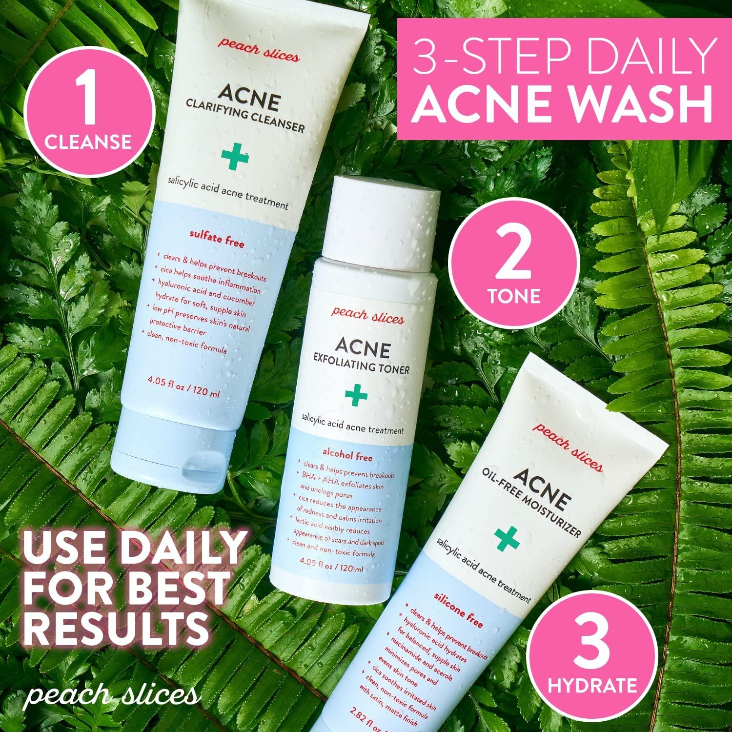 Peach Slices Acne Exfoliating Toner - 2% Salicylic Acid, AHA+BHA ...
