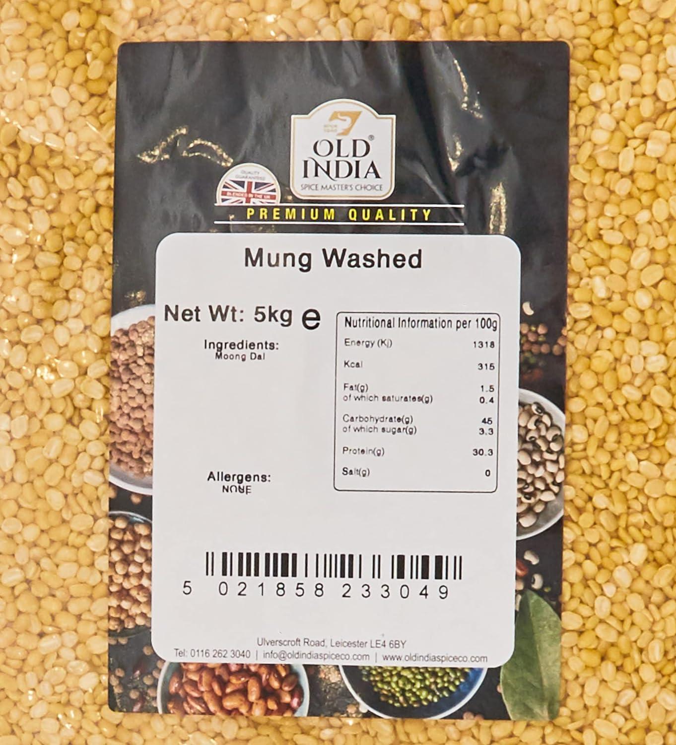 Old India Mung Washed 5kg - High-Quality Legumes for Healthy Cooking ...