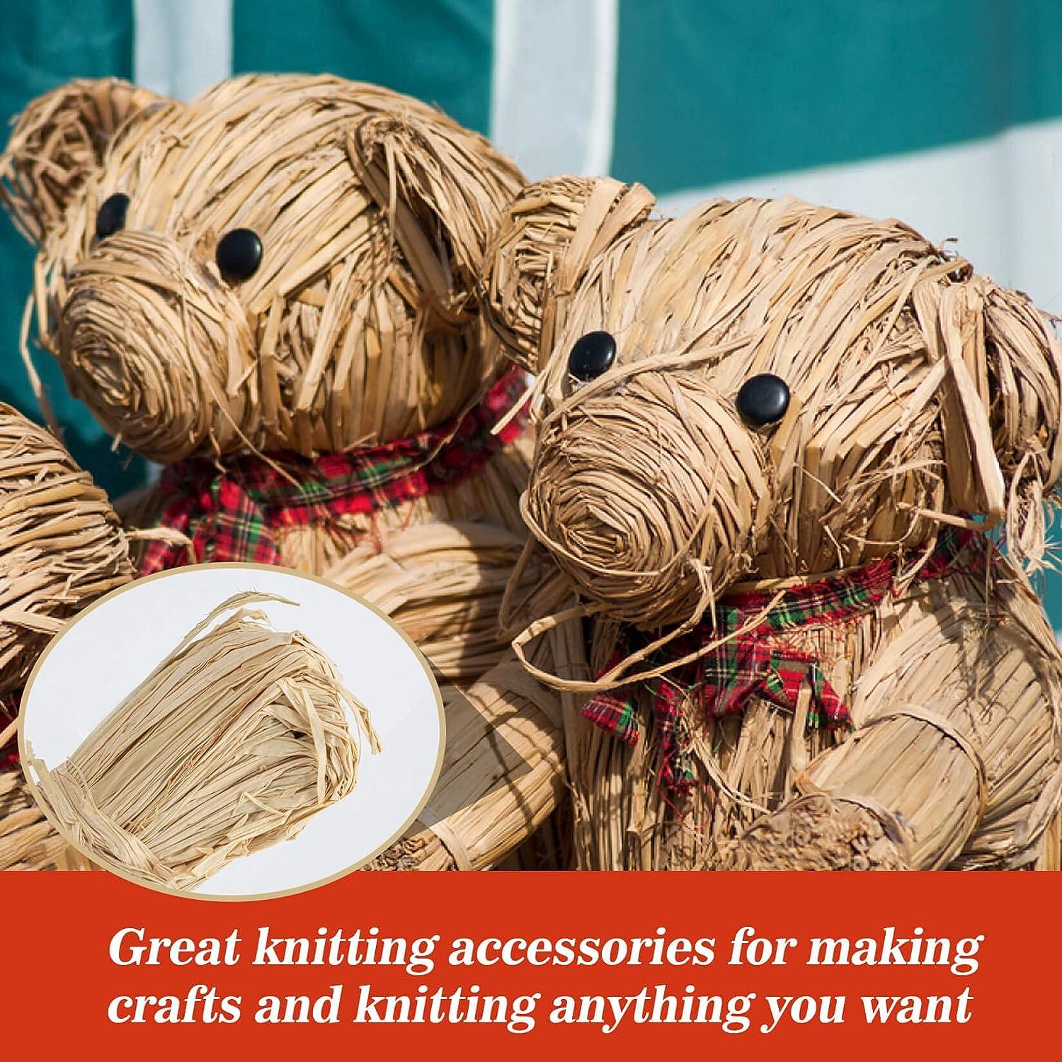 300g Natural Raffia Ribbon Raffia Grass - Sukh Raffia Straw for Florist ...