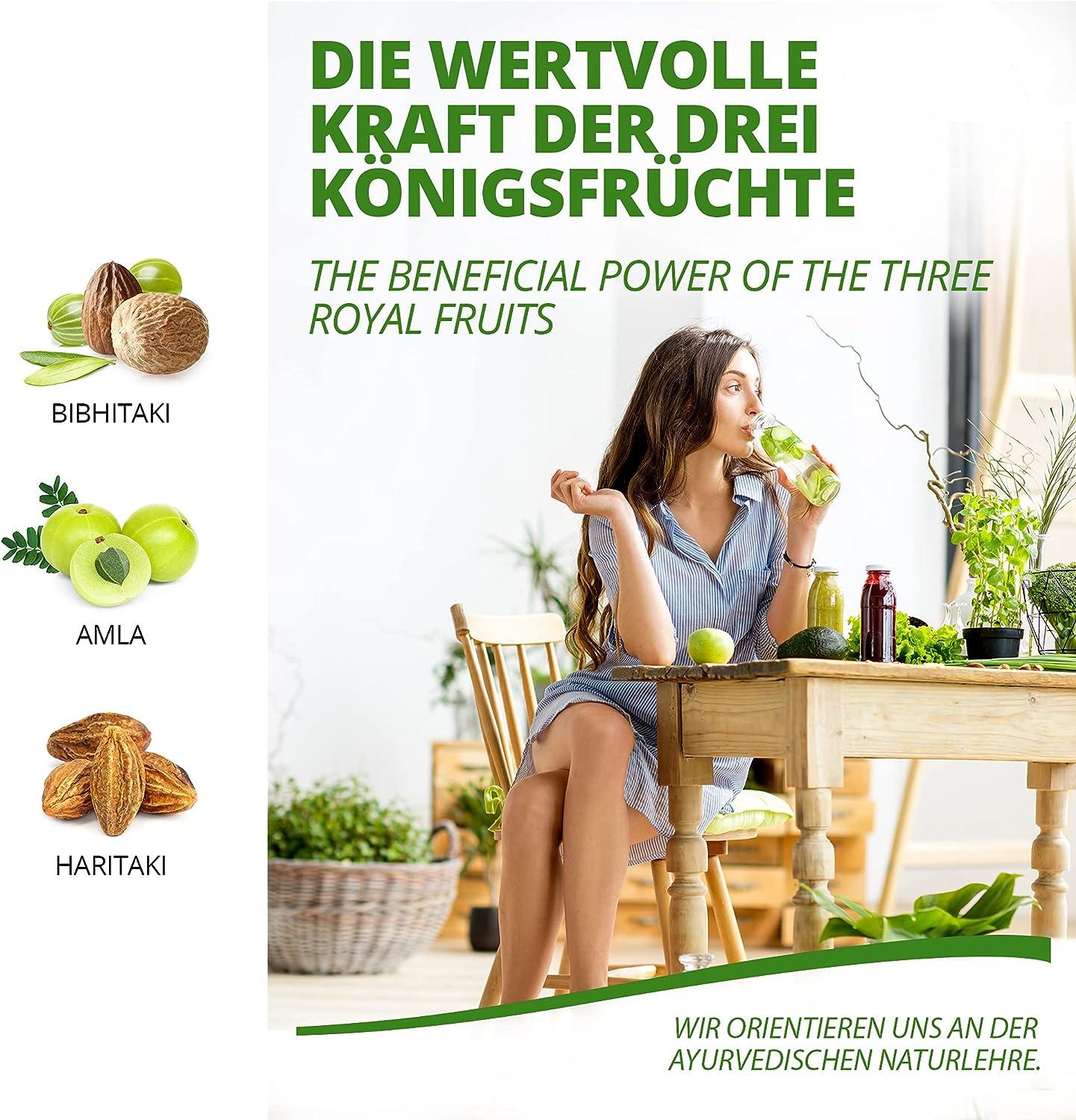 Triphala Tablets 1000mg - Ayurvedic Royal Fruits Amla, Hiritaki ...