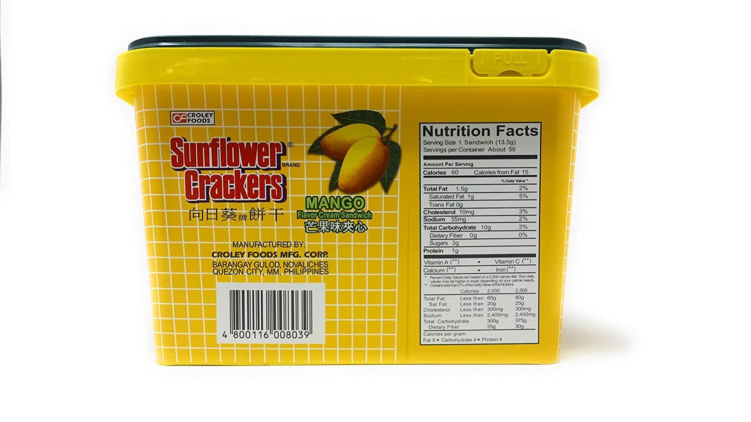 Sunflower Crackers Mango Flavor Cream Sandwich 28.3oz (800g) - Pack of ...