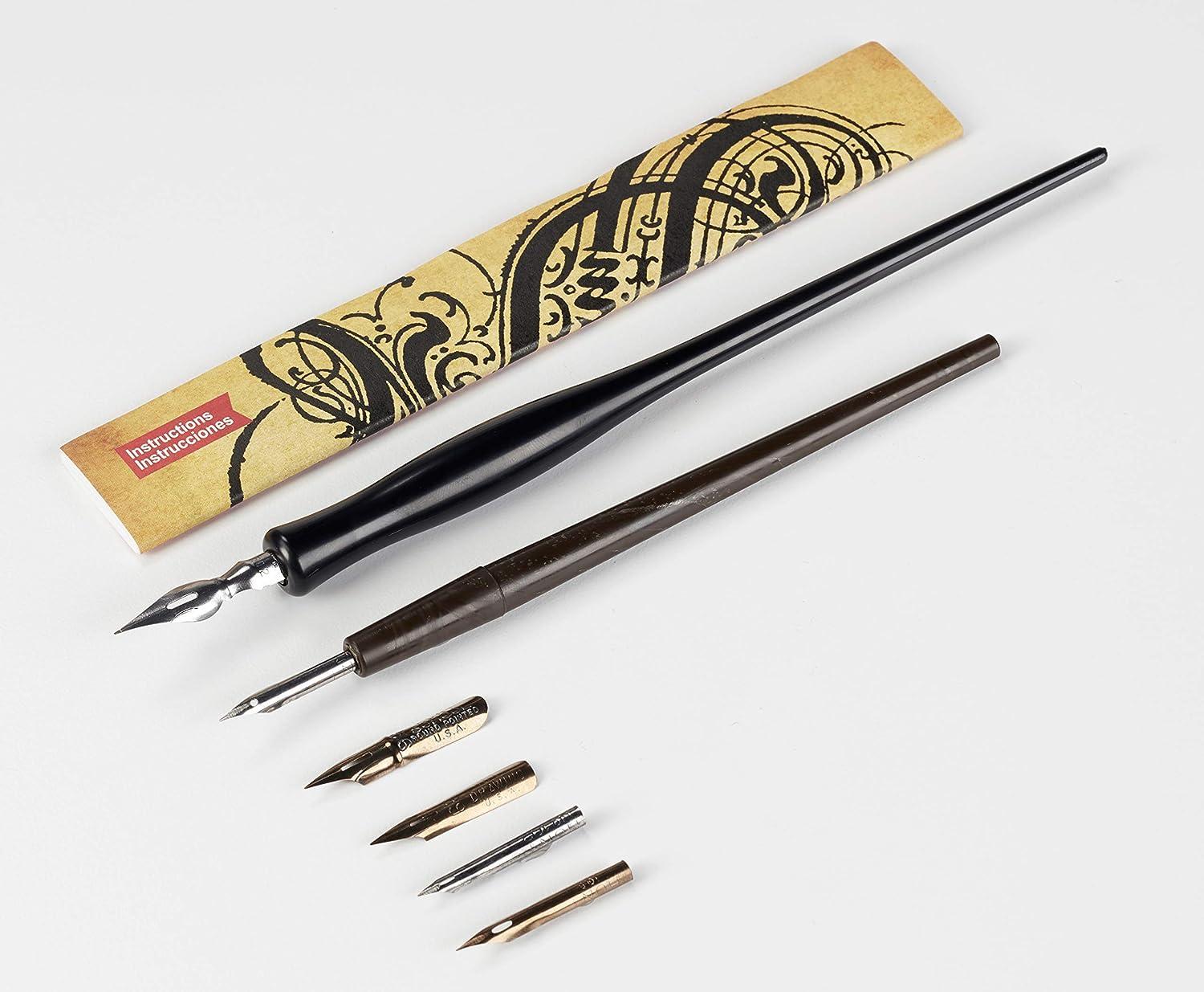 Speedball Sketching Pen Set - 2 Penholders with 6 Pen Tips | Drawing ...
