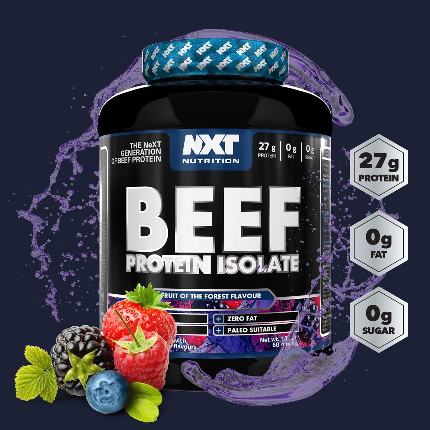 NXT Nutrition Beef Protein Isolate Powder - Protein Powder High in ...