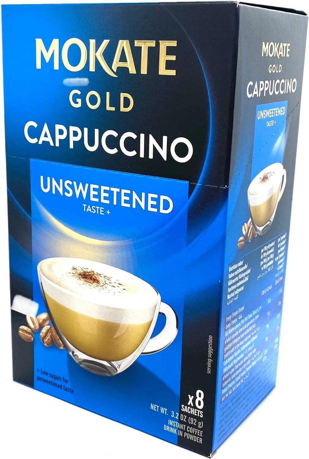 Mokate Gold Cappuccino Unsweetened Flavour Powder 6 Pack x 8 sachets | Buy Now with Express ...