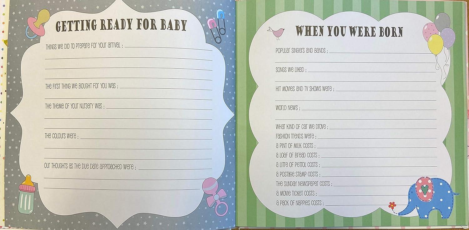 My First Year Record Log Book - Pink | Baby's Birth to First Year ...